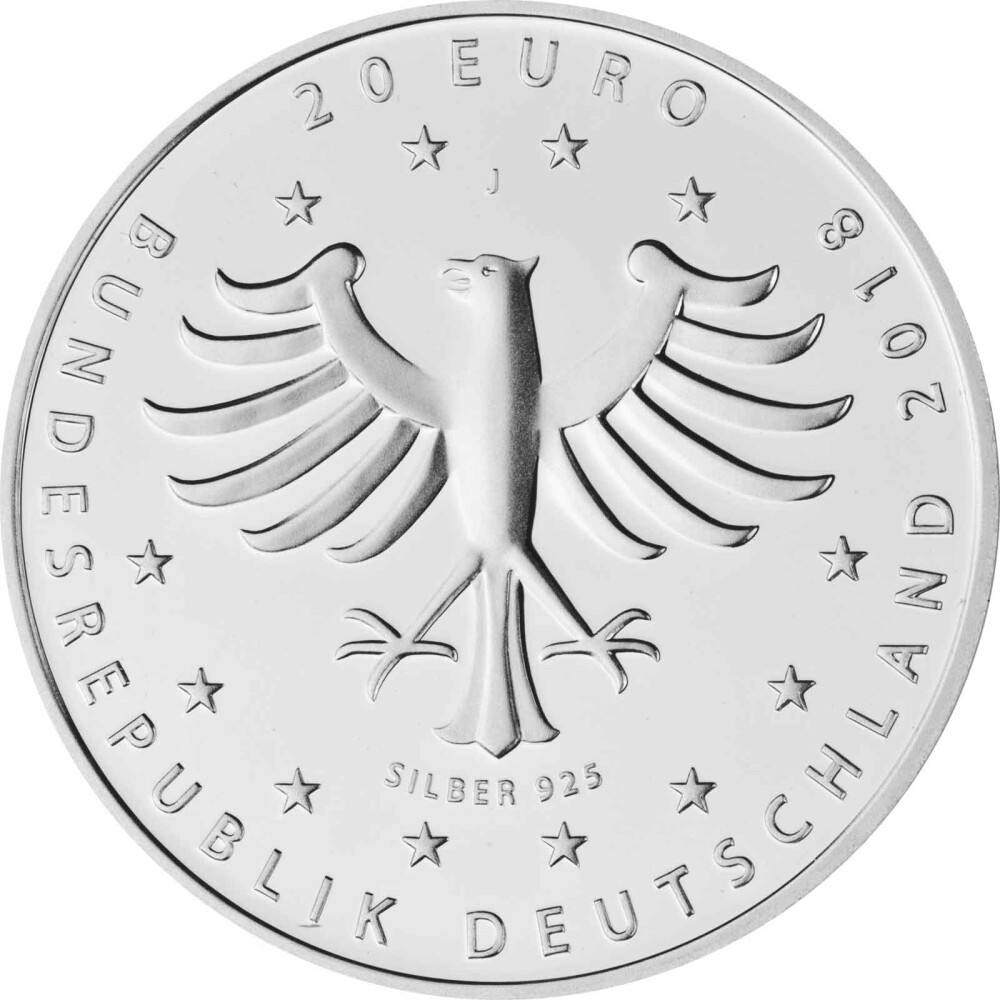 20 Euro Deutschland 2018 Silber bfr. - 800 Jahre Hansestadt Rostock