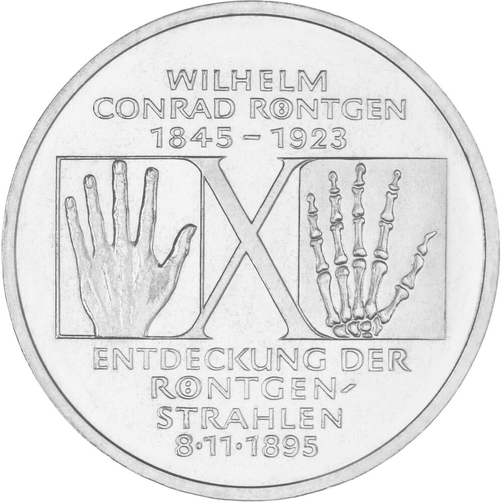 10 DM Gedenkmünze 1995 PP - 150. Geburtstag Wilhelm Conrad Röntgen