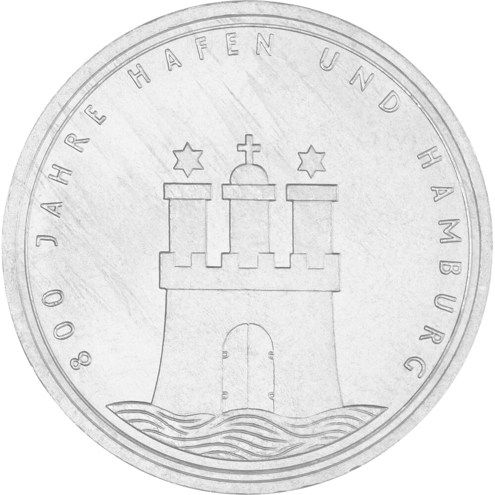 10 DM Gedenkmünze 1989 PP - 800 Jahre Hamburger Hafen