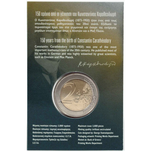 2 Euro Gedenkmünze Griechenland 2023 st - Constantin Carathéodory - i