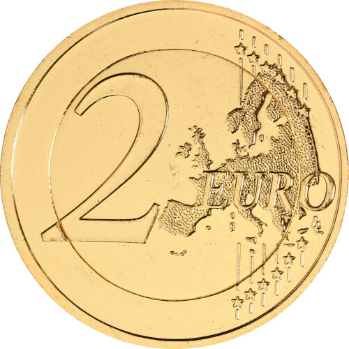 Goldene 2 Euro Münze