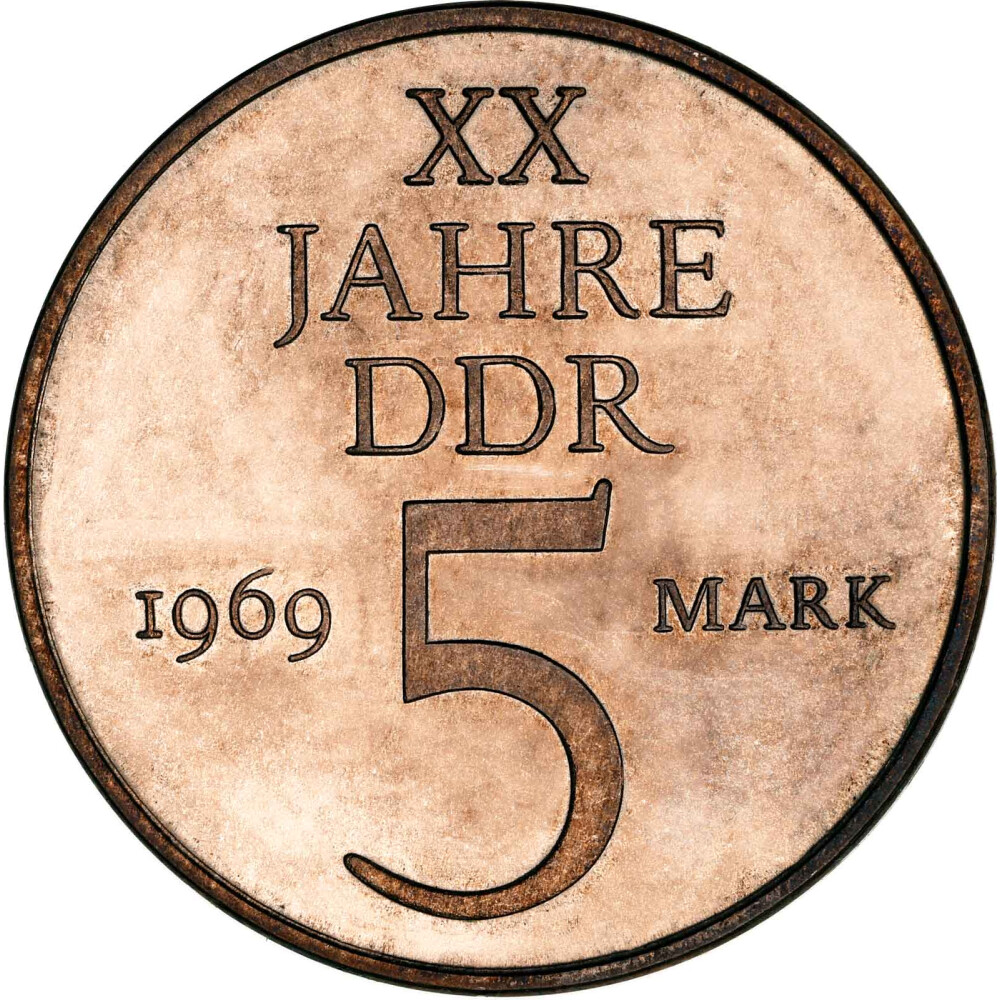 5 Mark Ddr 1969 Bronze 20 Jahre Ddr