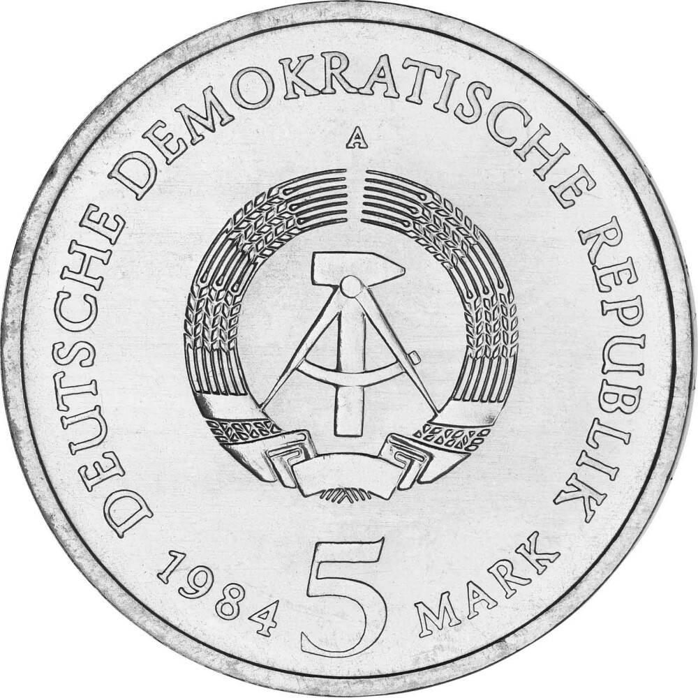 5 Mark DDR 1984 - Leipzig, Altes Rathaus