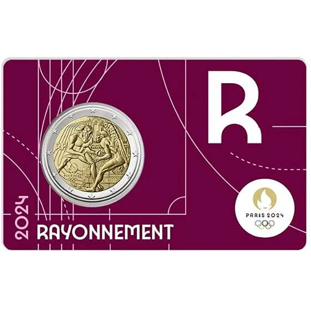 2 Euro Gedenkmünze Frankreich 2024 st - Olympia Herkules - Blister Ra