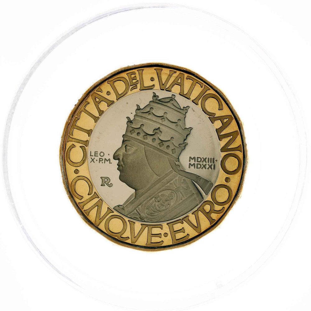 5 Euro Gedenkmünze Vatikan 2021 PP - Papst Leo X.