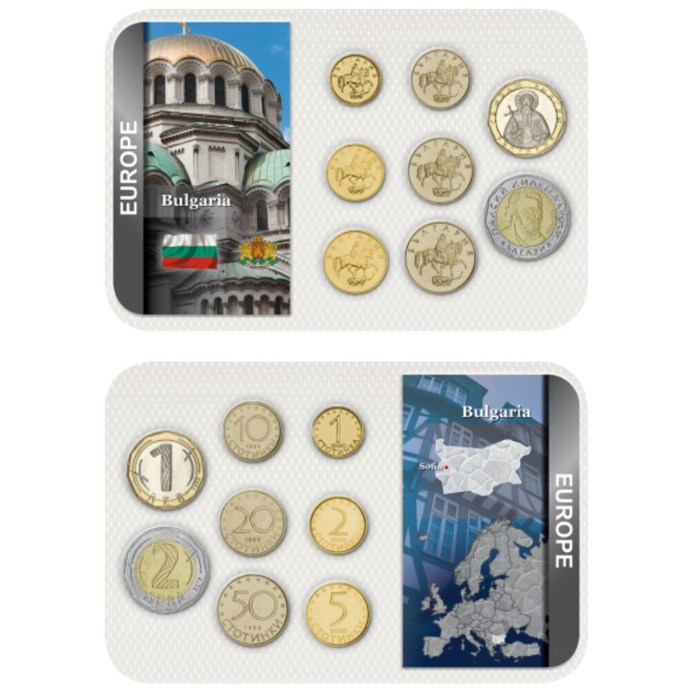 KMS Bulgarien - 3,88 Leva Kursmünzensatz - im Blister