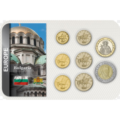 Euro KMS Bulgarien 2026 bankfrisch - 8 Münzen: 1 cent bis 2 Euro - ko