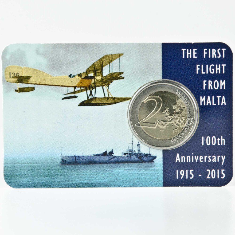 2 Euro Gedenkmünze Malta 2015 st - 100 Jahre Erster Flug - in CoinCar